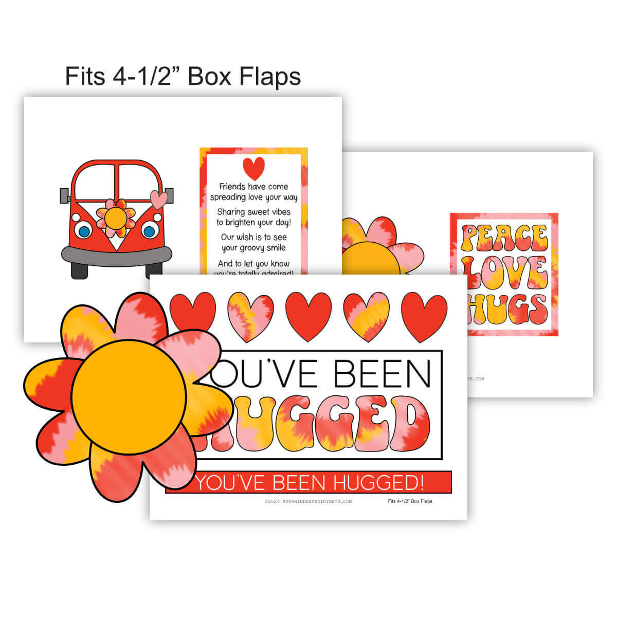 Groovy You've Been Hugged Care Package Printables (PDF) – Sunshine And ...