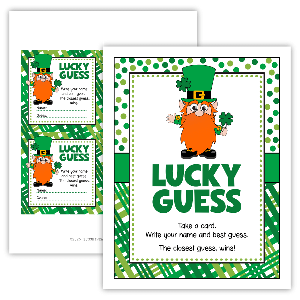 Guess How Many St. Patrick's Day Game (PDF) – Sunshine And Rainy Days