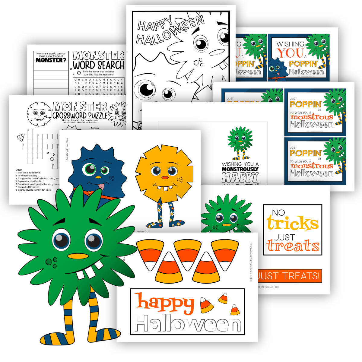 Monstrous Halloween Care Package Printables (PDF) – Sunshine And Rainy Days