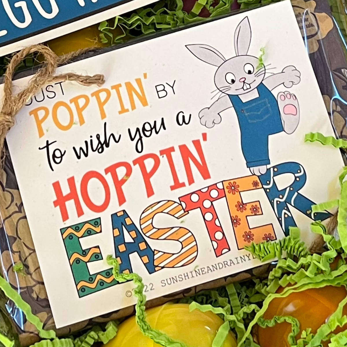 Bunny Easter Microwave Popcorn Tag (PDF) – Sunshine And Rainy Days