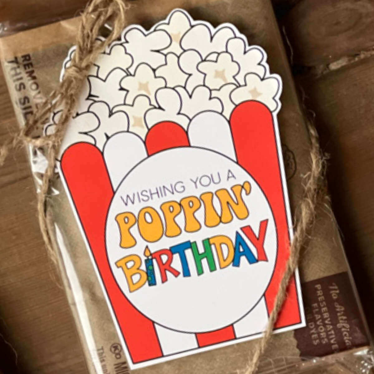Wishing You A Poppin' Birthday Microwave Popcorn Tag (PDF) – Sunshine ...