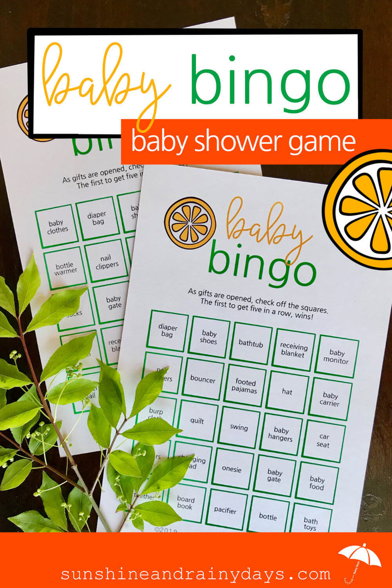 Baby Bingo - Baby Shower Game (PDF) – Sunshine And Rainy Days