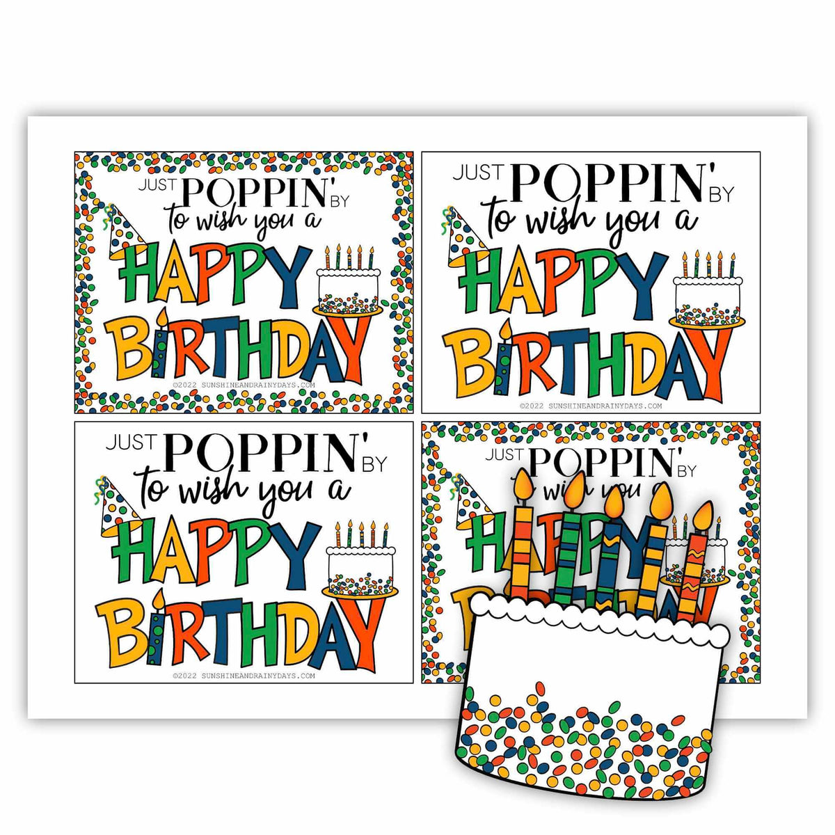 Happy Birthday Microwave Popcorn Tag (PDF) – Sunshine And Rainy Days