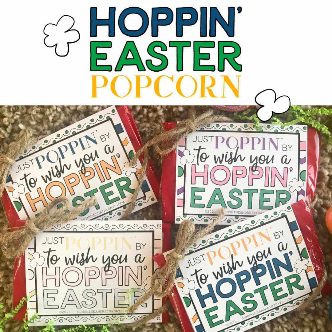 Happy Easter Microwave Popcorn Tag (PDF) – Sunshine And Rainy Days