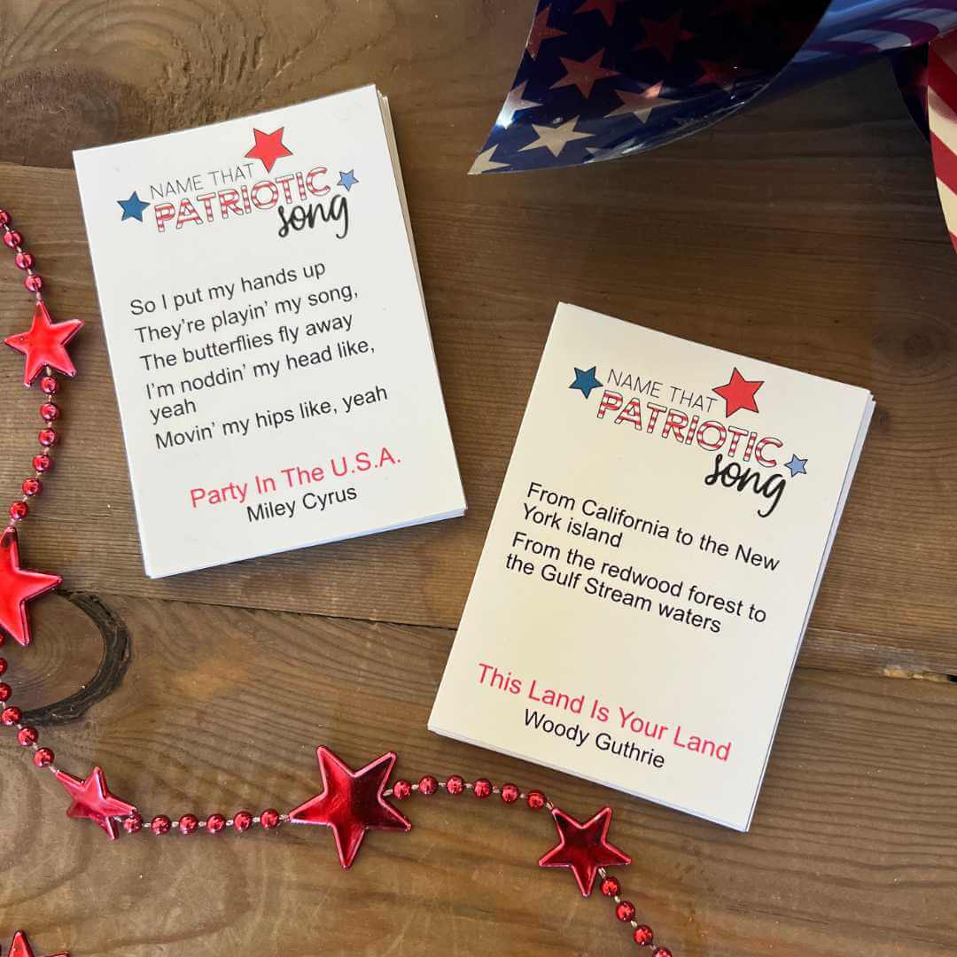 Name That Patriotic Song Game (PDF) – Sunshine And Rainy Days