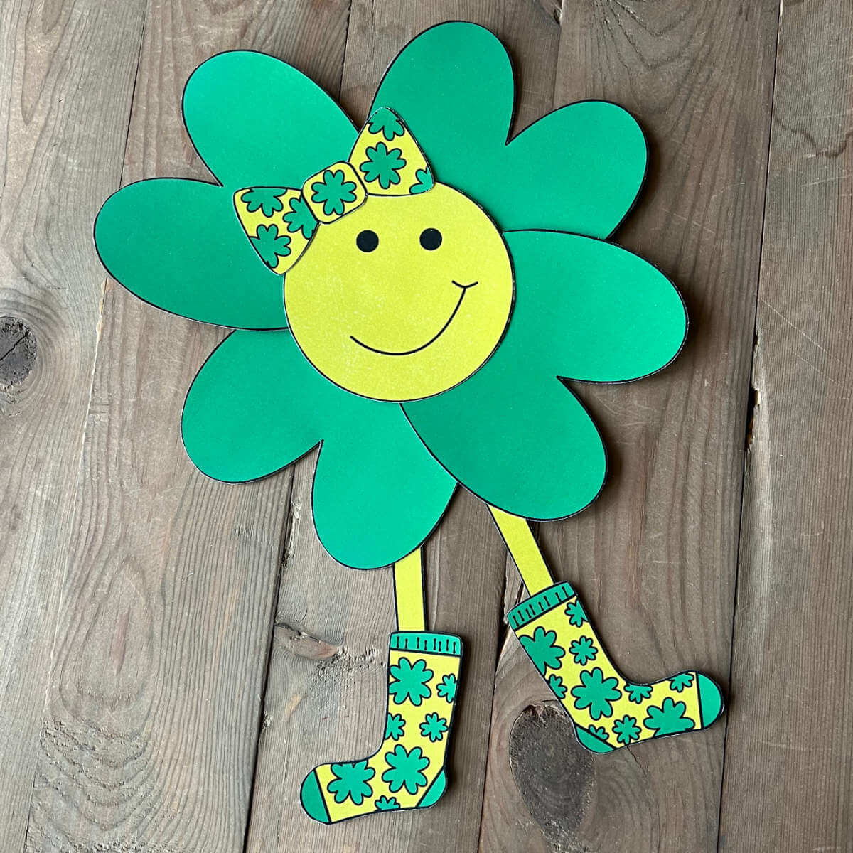 Happy Four-Leaf Clover Craft Template (PDF) – Sunshine And Rainy Days