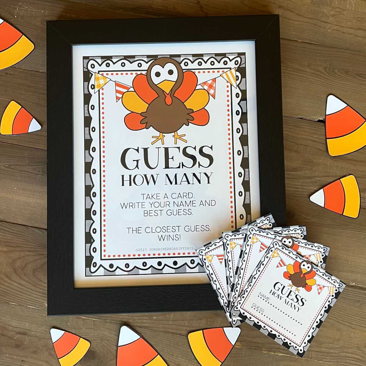 Guess How Many Thanksgiving Game (PDF) – Sunshine And Rainy Days
