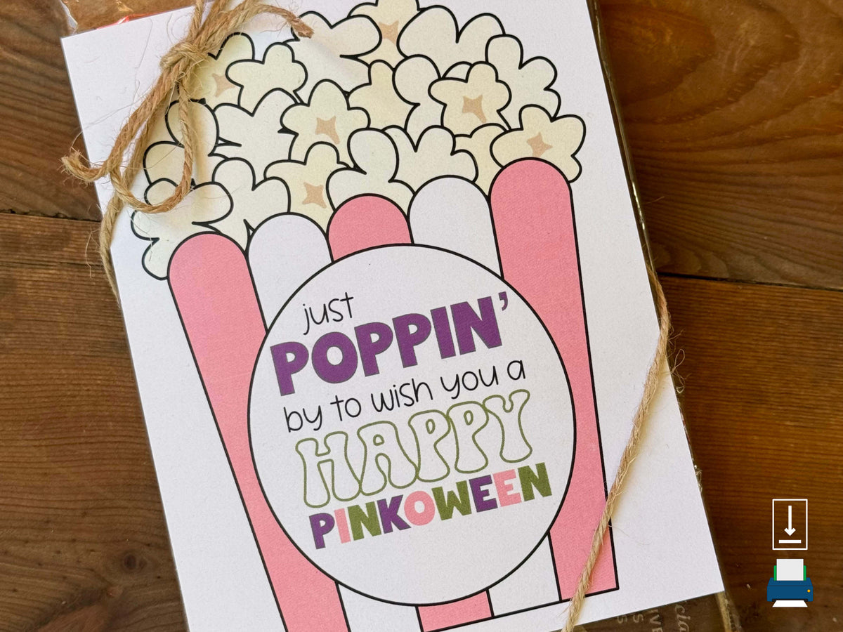 Pinkoween Halloween Popcorn Tags – Sunshine And Rainy Days