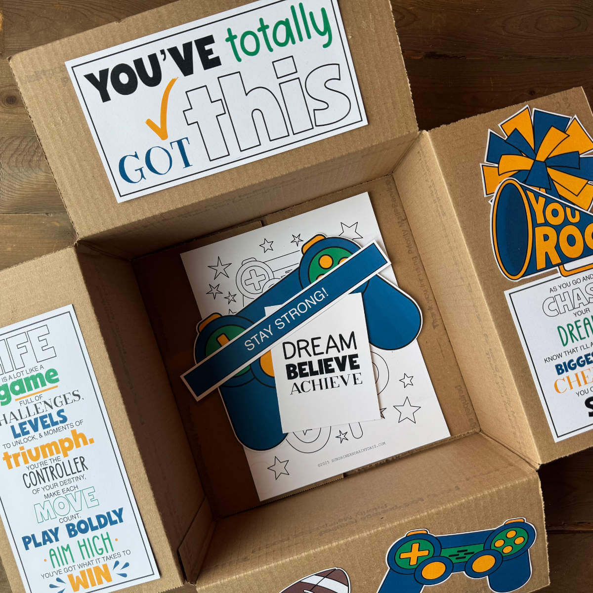 Stay Strong Care Package Printables (PDF) – Sunshine And Rainy Days