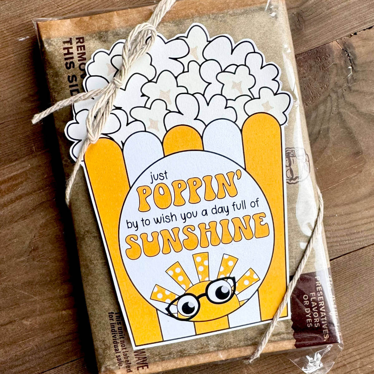 Sunshine Popcorn Tag (PDF) – Sunshine And Rainy Days