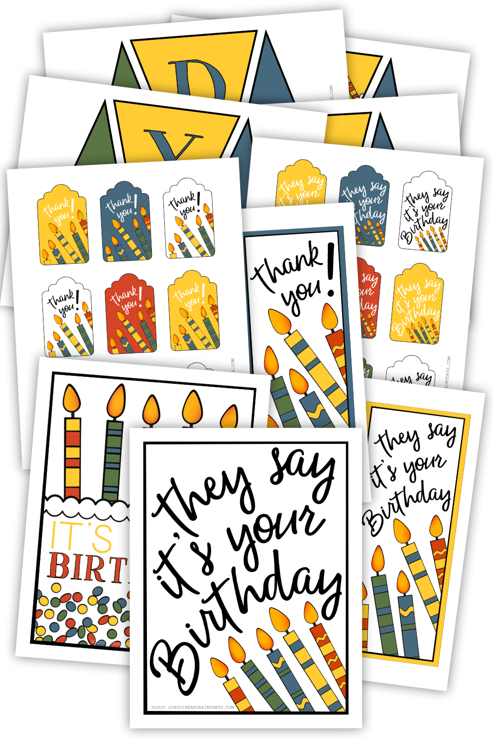 Birthday Printables (PDF) – Sunshine And Rainy Days