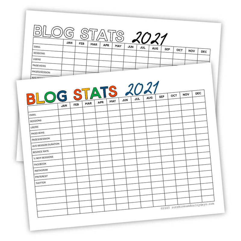 Blog Stats Tracker – Sunshine And Rainy Days