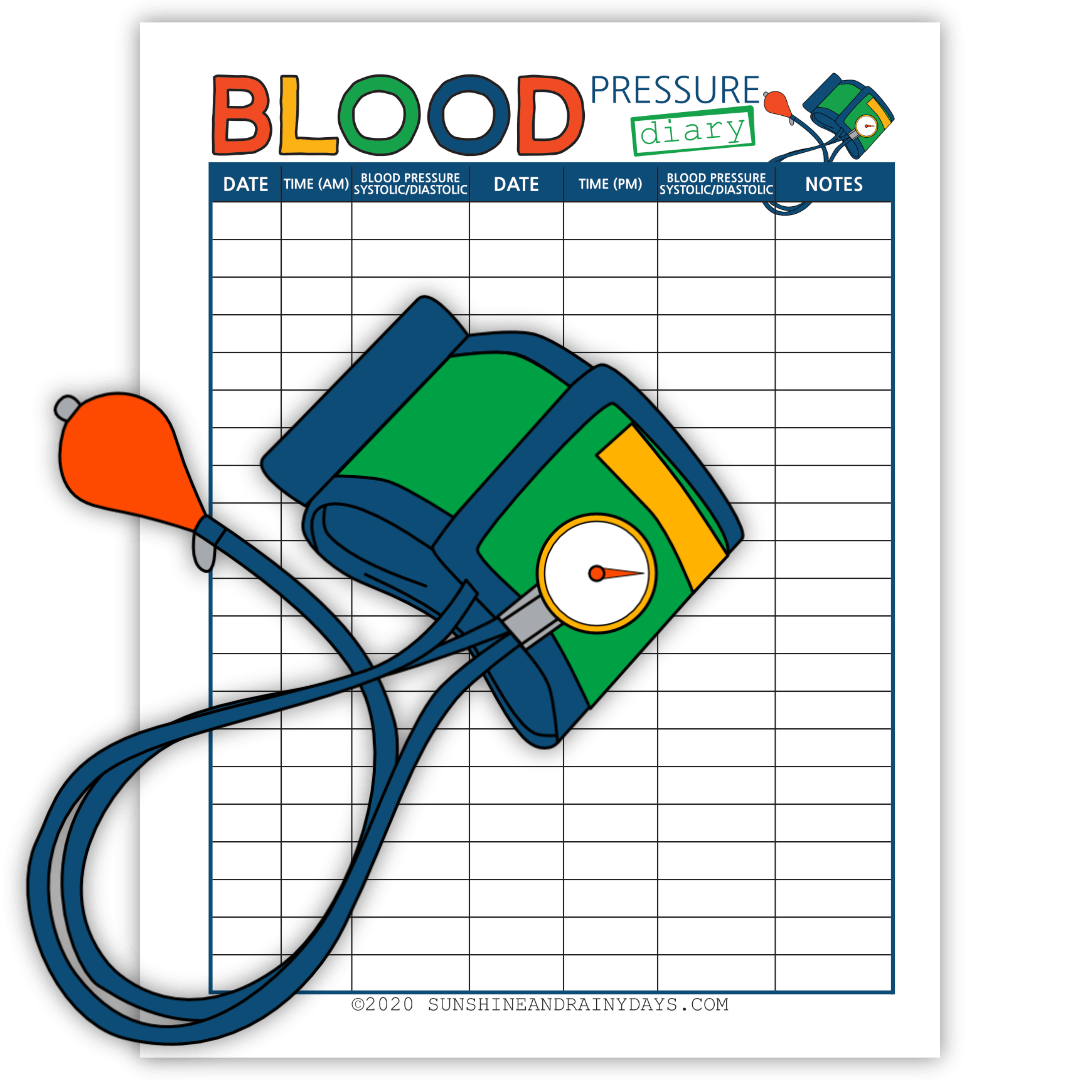 Blood Pressure Diary PDF Sunshine And Rainy Days blood-pressure-diary-pdf-sunshine-and-rainy-days