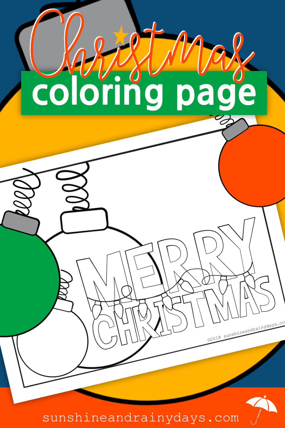 merry christmas coloring pages pdf