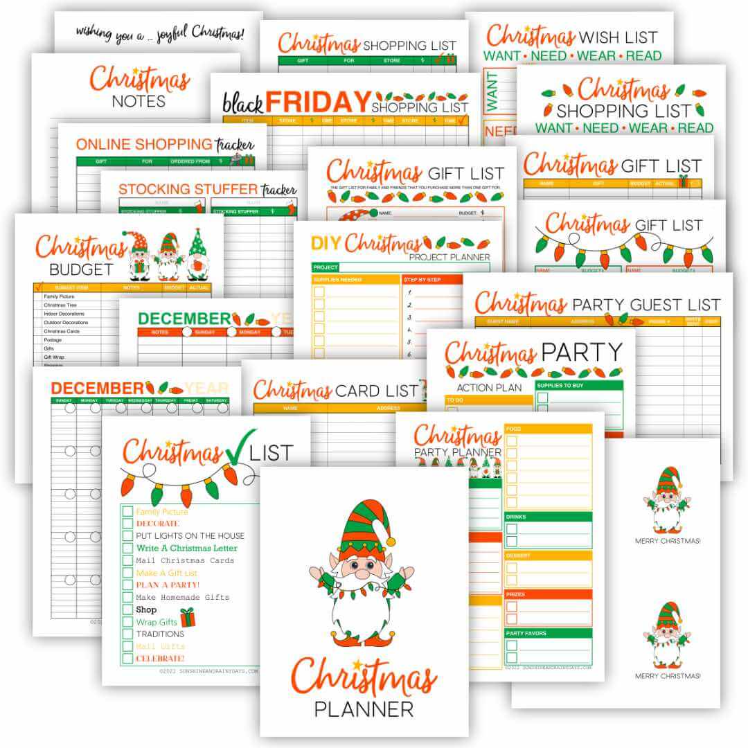 Fillable Christmas Planner (PDF) – Sunshine And Rainy Days