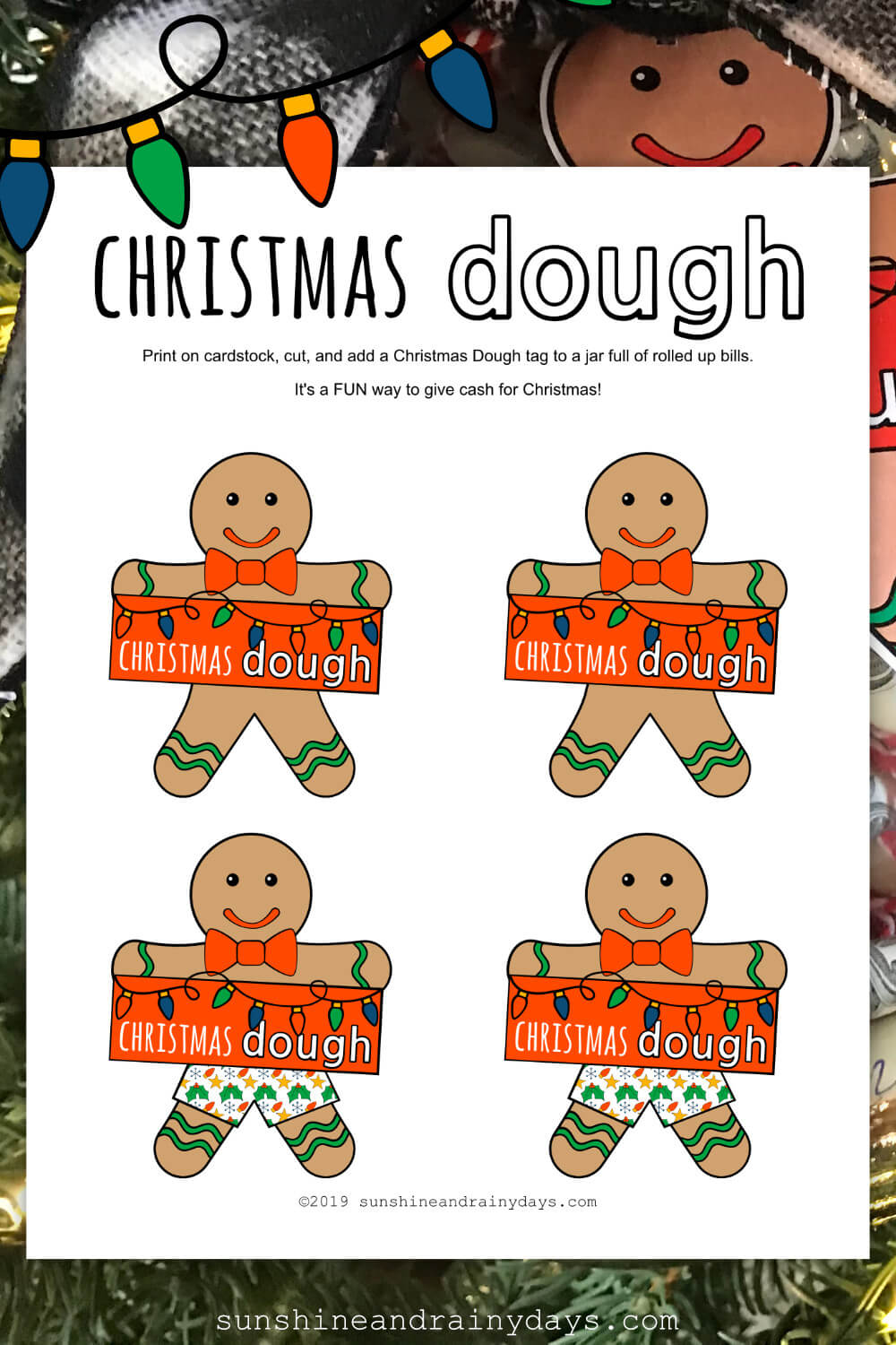 Christmas Dough Gingerbread Man (PDF) – Sunshine And Rainy Days