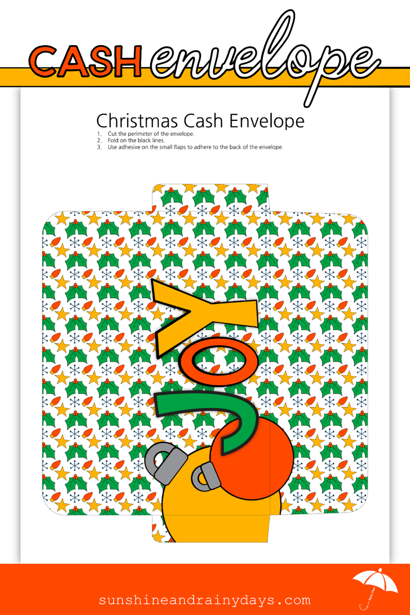 Printable Christmas Cash Envelope (PDF) – Sunshine And Rainy Days