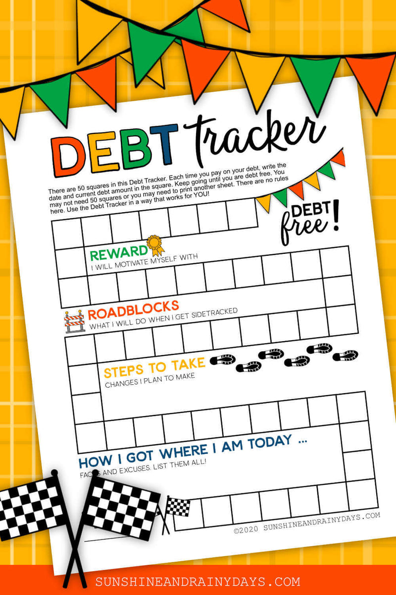 Debt Tracker (PDF) – Sunshine And Rainy Days