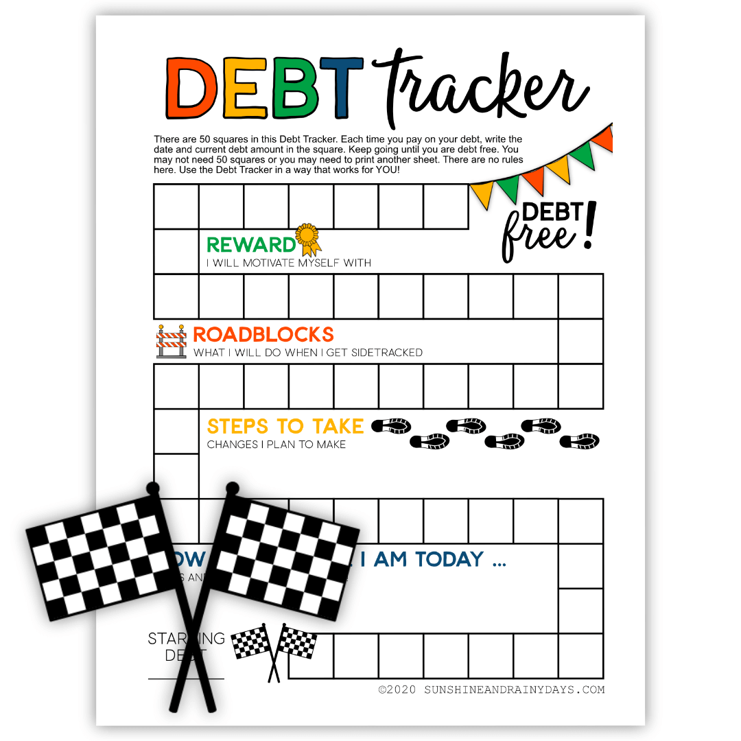 Debt Tracker (PDF) – Sunshine And Rainy Days