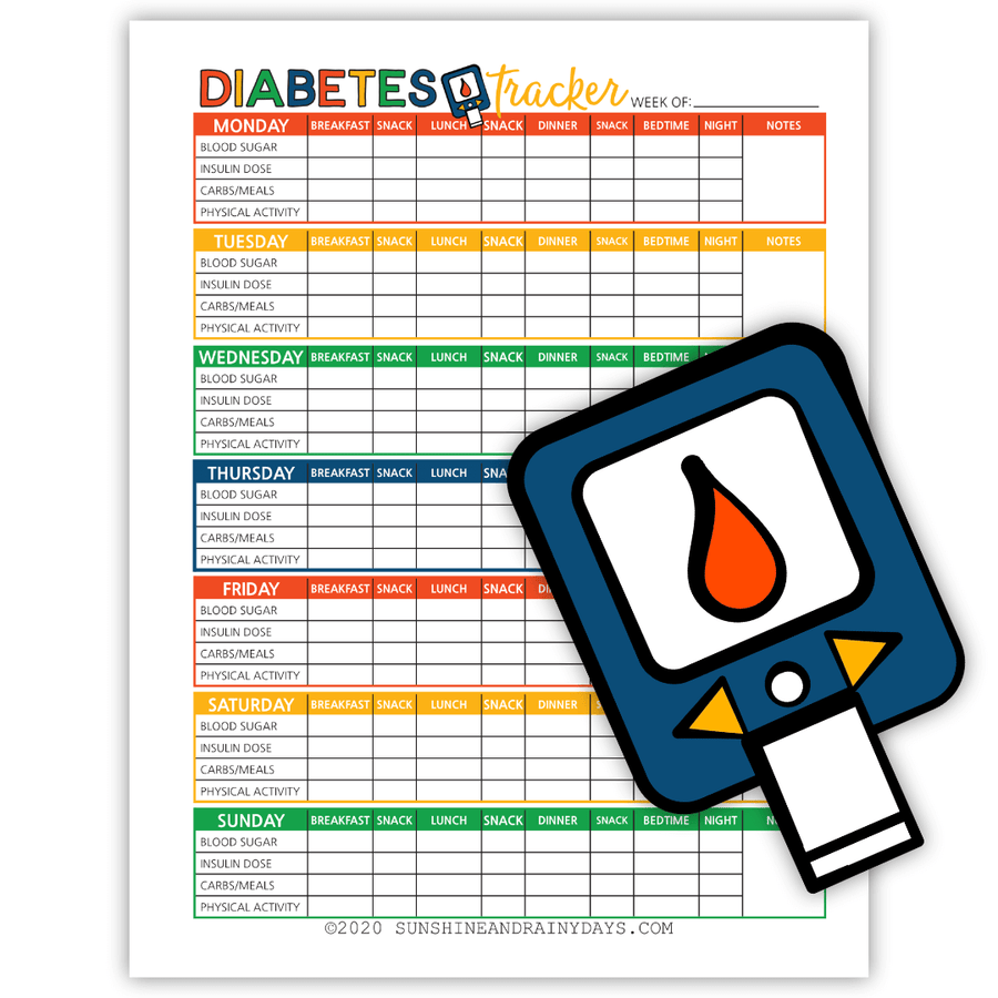 Diabetes Tracker (PDF) – Sunshine And Rainy Days