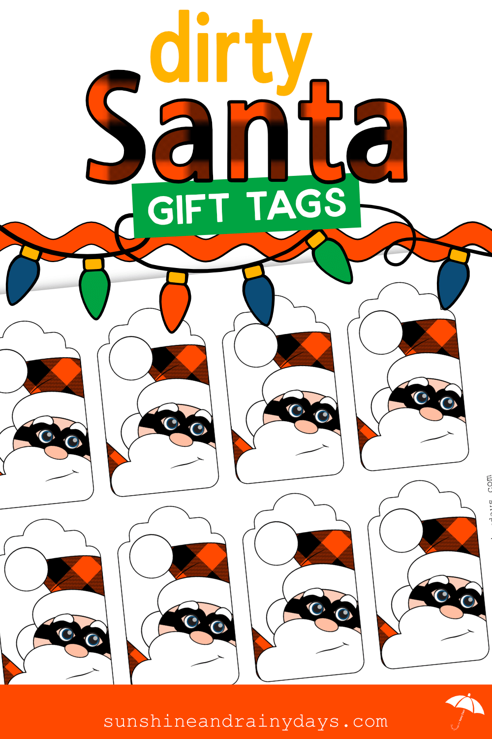 Dirty Santa Gift Tags (PDF) – Sunshine And Rainy Days