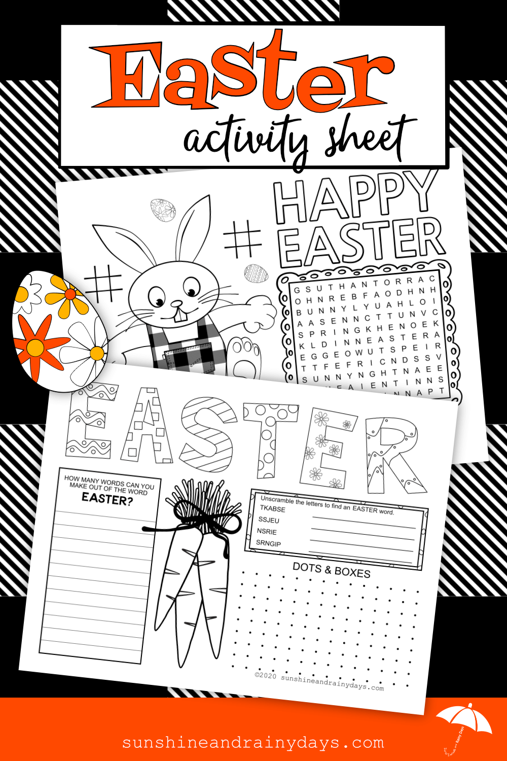Easter Activity Sheet (PDF) – Sunshine And Rainy Days