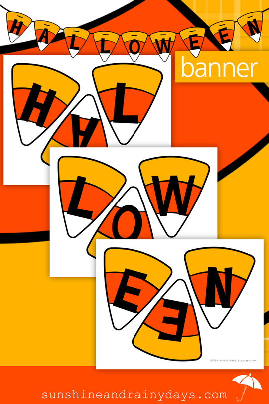 Halloween Candy Corn Banner (PDF) – Sunshine And Rainy Days