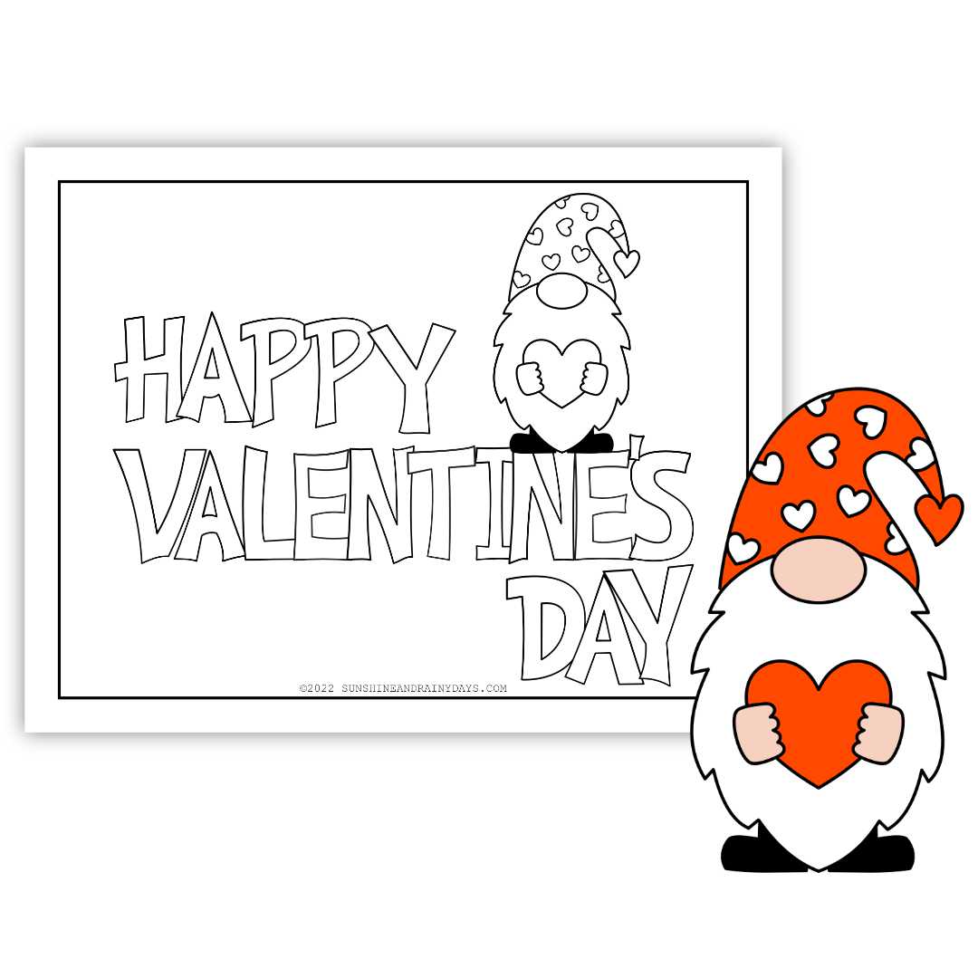 valentine's day printables coloring pages