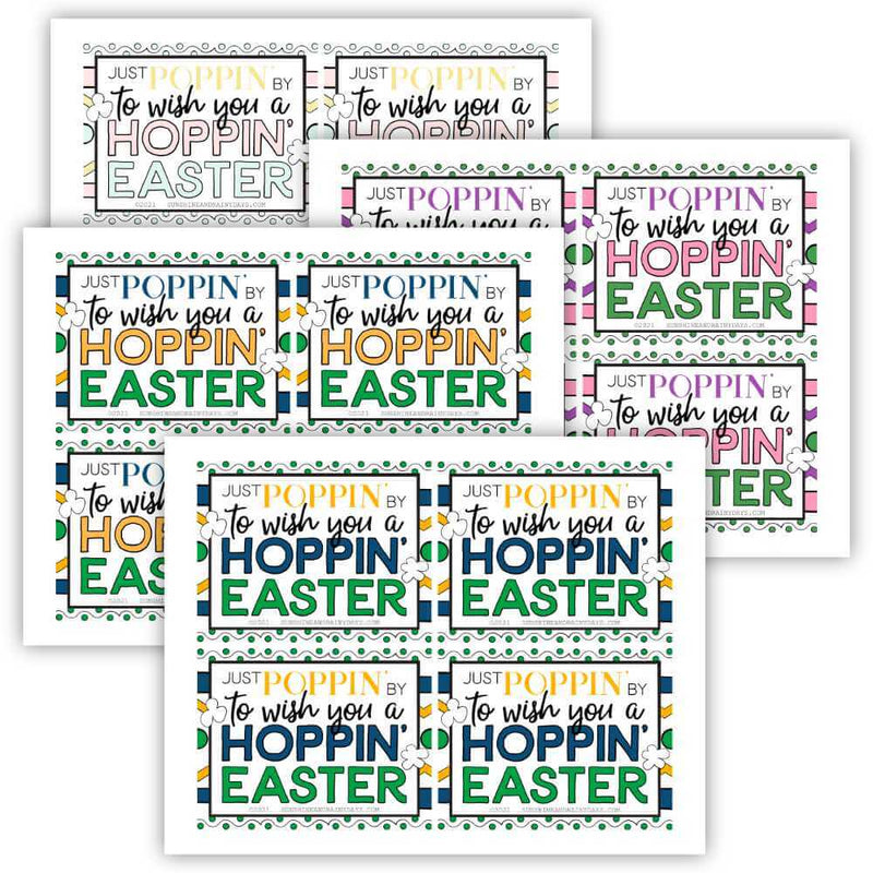 Happy Easter Microwave Popcorn Tag (PDF) – Sunshine And Rainy Days