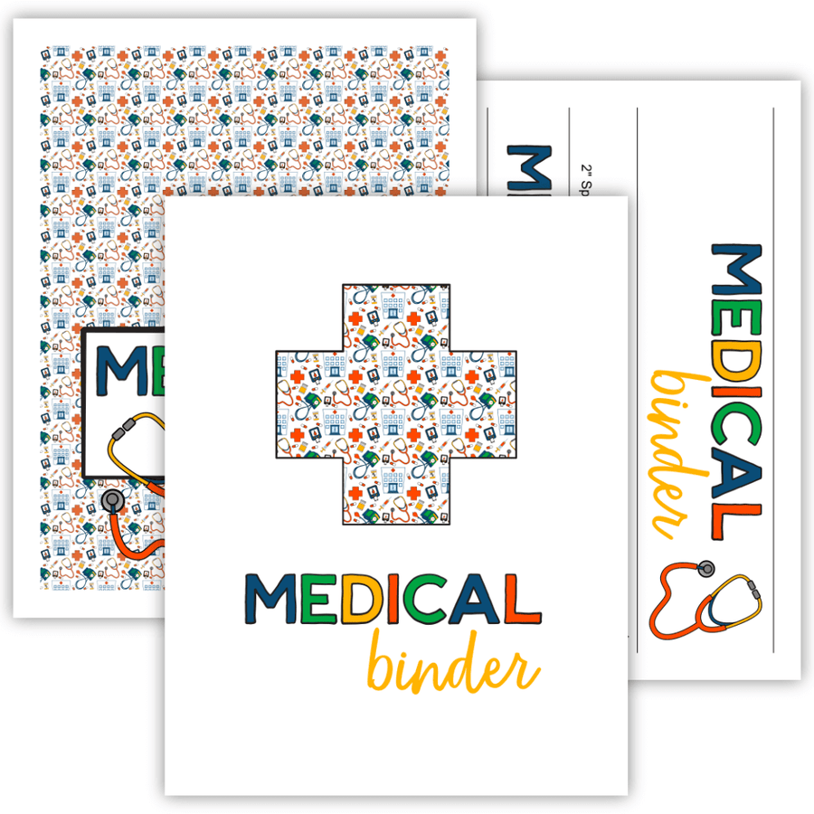 Medical Binder Cover (PDF) – Sunshine And Rainy Days