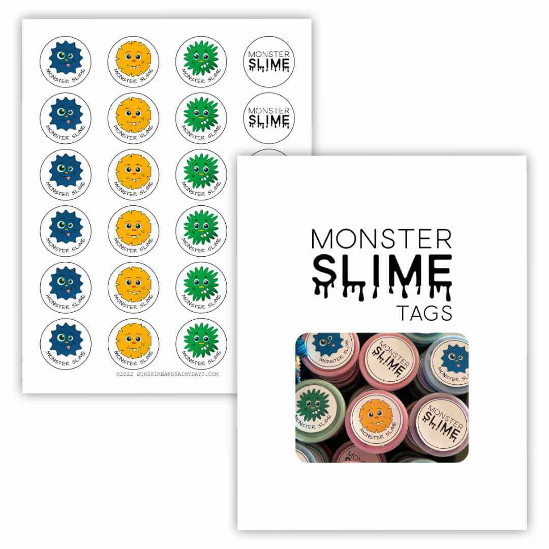 Monster Slime Tags (PDF) – Sunshine And Rainy Days