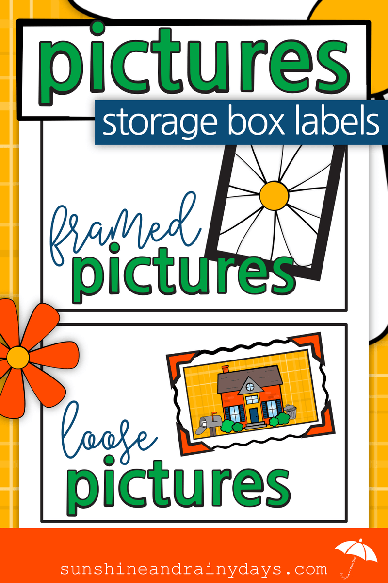 Pictures Storage Box Label (PDF) – Sunshine And Rainy Days