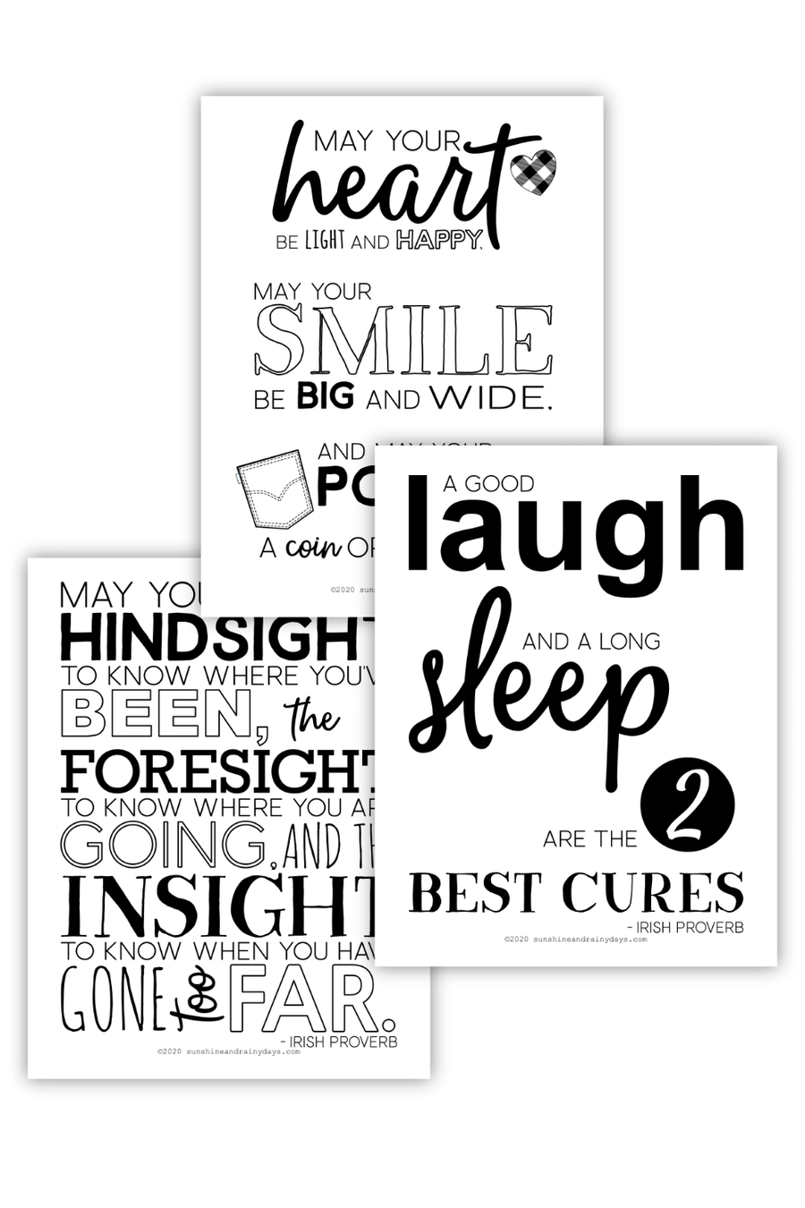 Printable St. Patrick's Day Signs (PDF) – Sunshine And Rainy Days