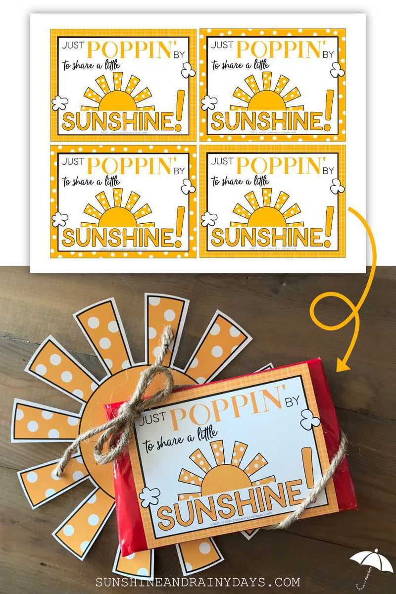 Sunshine Popcorn Tag (PDF) – Sunshine And Rainy Days