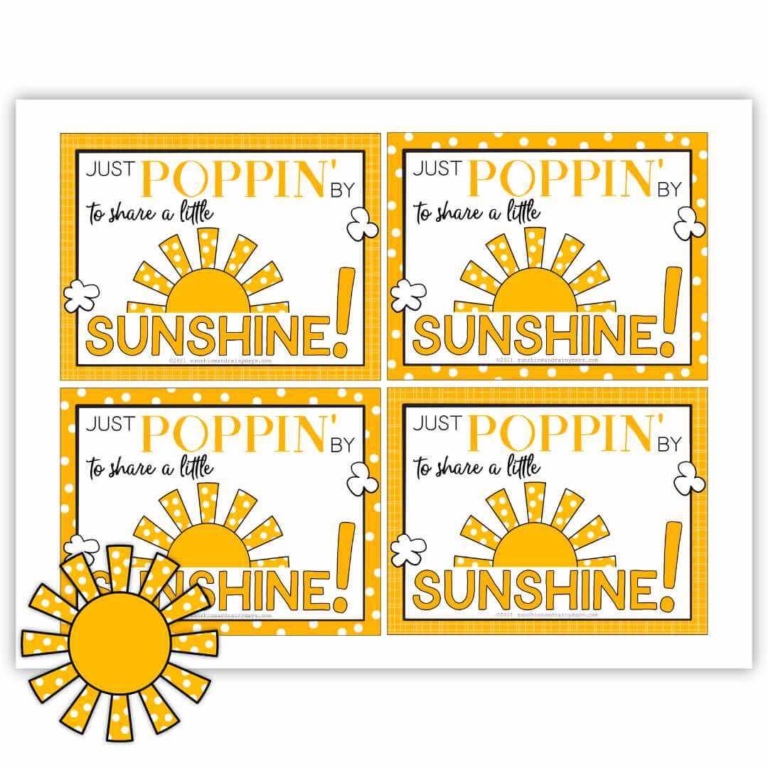 Sunshine Popcorn Tag (PDF) – Sunshine And Rainy Days