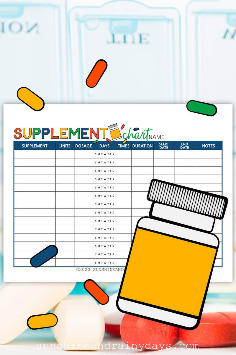 Supplement Chart (PDF) – Sunshine And Rainy Days