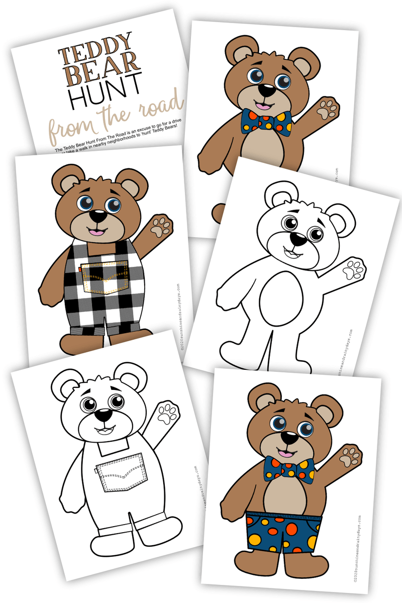 Teddy Bear Hunt From The Road (PDF) – Sunshine And Rainy Days