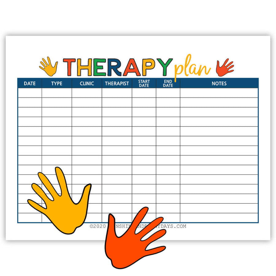 Therapy Plan (PDF) – Sunshine And Rainy Days
